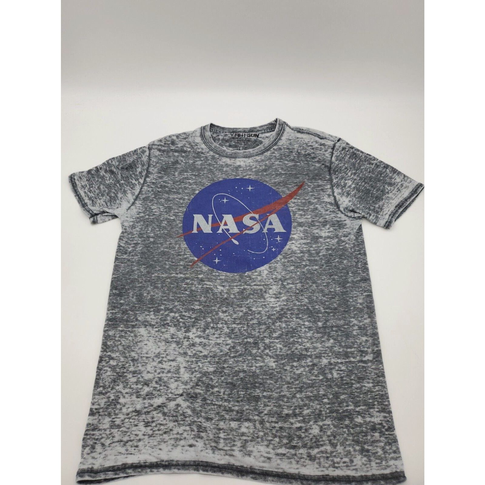 Nasa Nasa mens Large Logo Gray Blue Shirt..A10 | Grailed