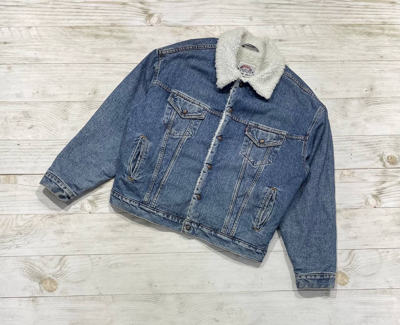 Levi's Vintage Levis Sherpa Jacket Denim Made In Usa 1992 Y2K | Grailed