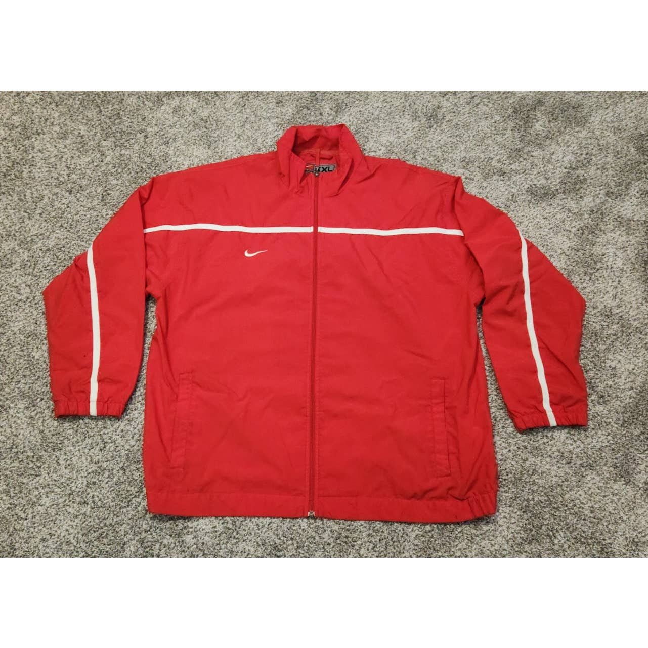 Nike Vintage Team Nike Red Swoosh Windbreaker Track Jacket | Grailed