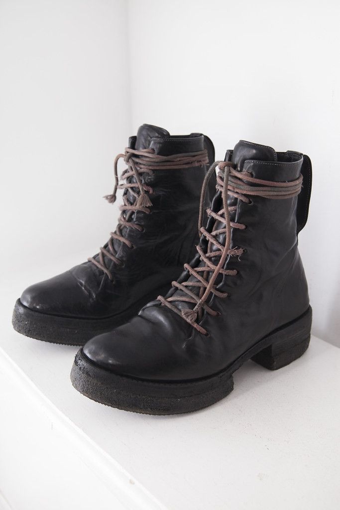 Carol Christian Poell Horsehide platform combat boots | Grailed
