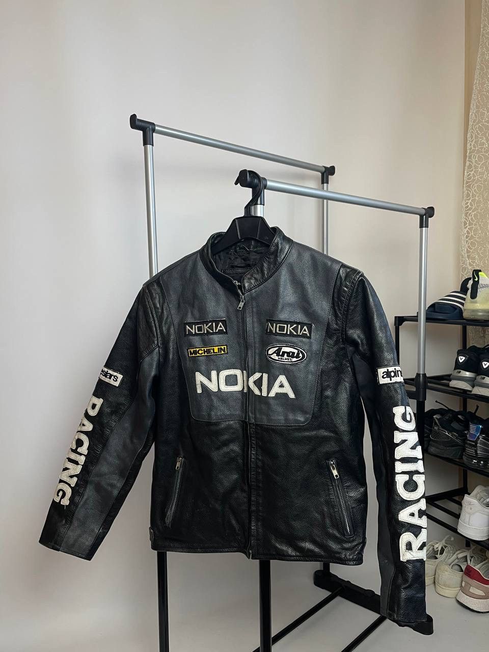 Vintage Nokia racing jacket protection vintage leather | Grailed