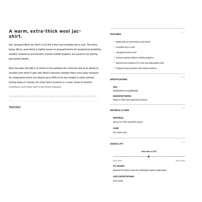 Filson 🔴 Filson Wool Jac-Shirt Jacquard Red Forest Moose - XS | Grailed