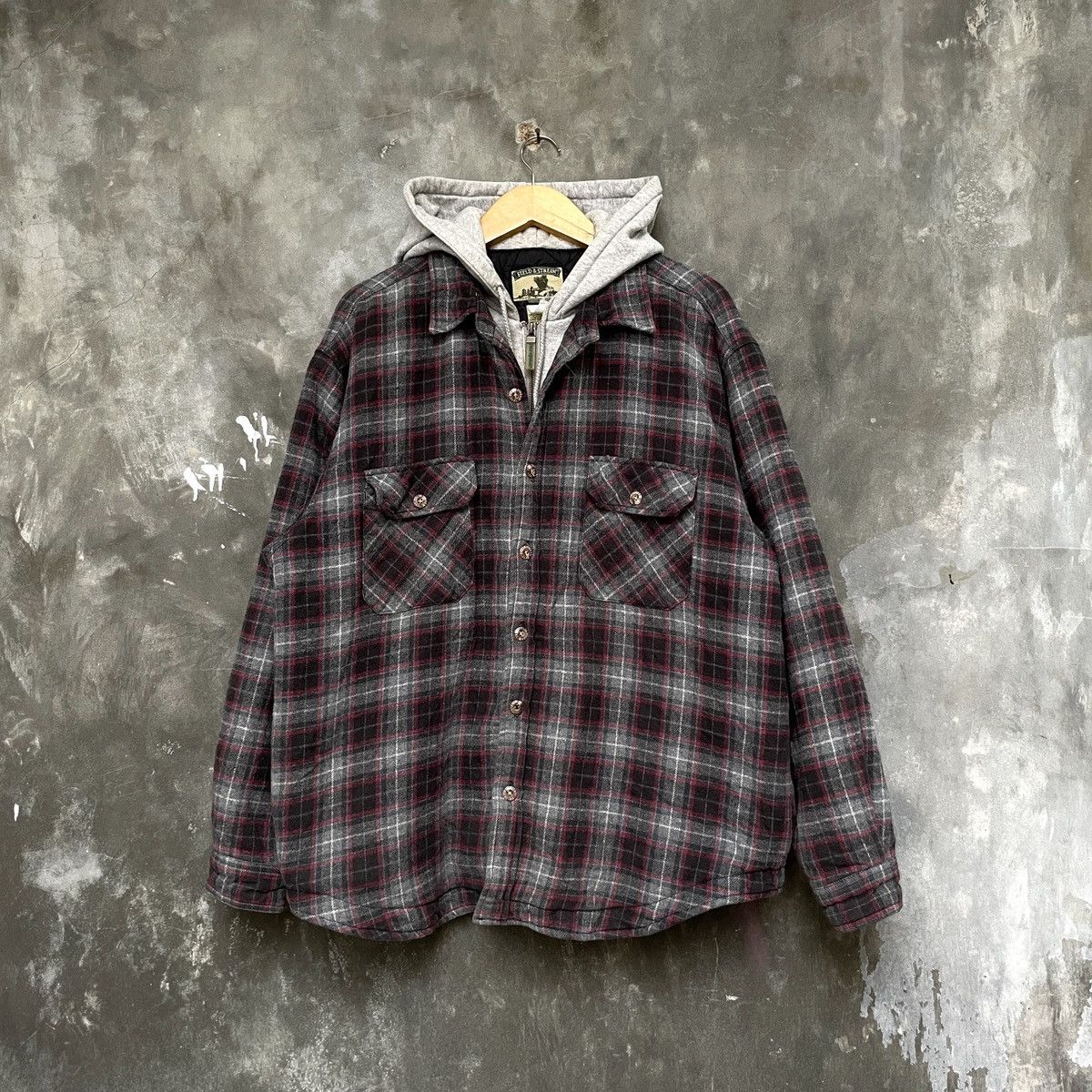 Field & Stream × Vintage Field & Stream Flannel Plaod Hoodie | Grailed