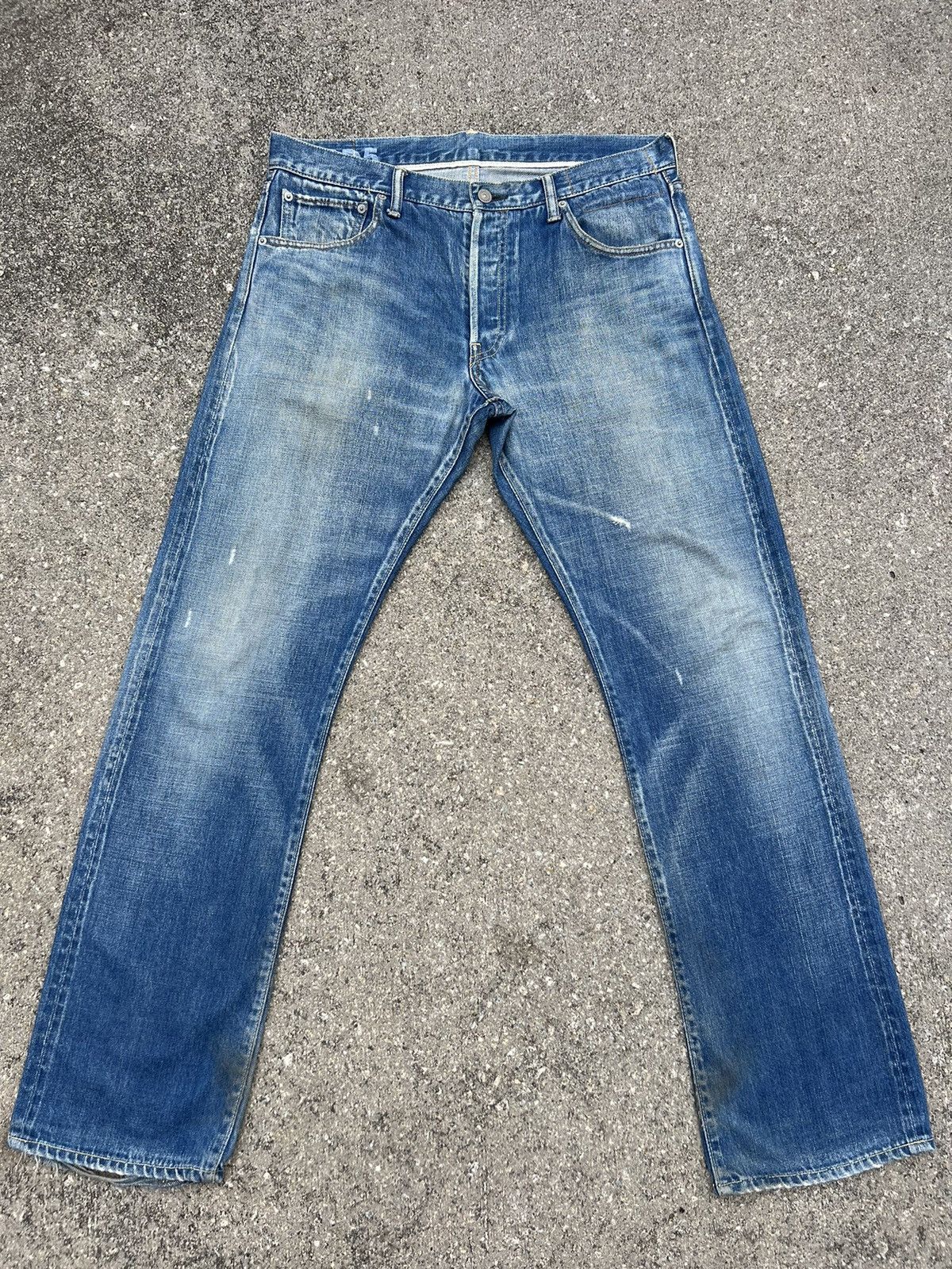 Visvim Visvim 01.2D5 Social Sculpture Distress Denim Selvedge Jeans | Grailed