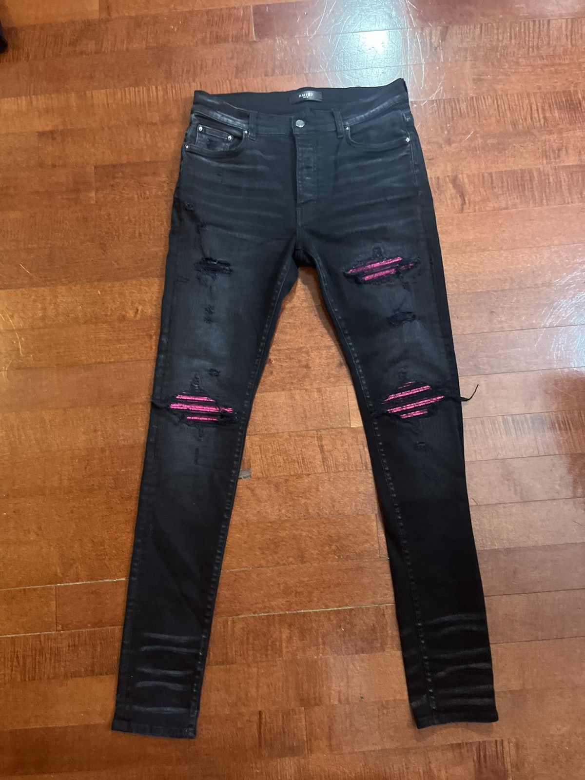 Amiri Amiri Mx1 Pink Snake Skin Patch | Grailed