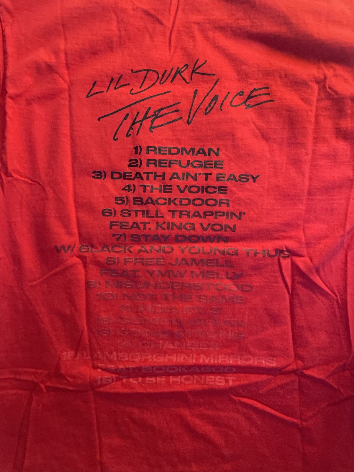 Purpose Tour Merchandise King Von x Lil Durk Shirt Size Medium The ...