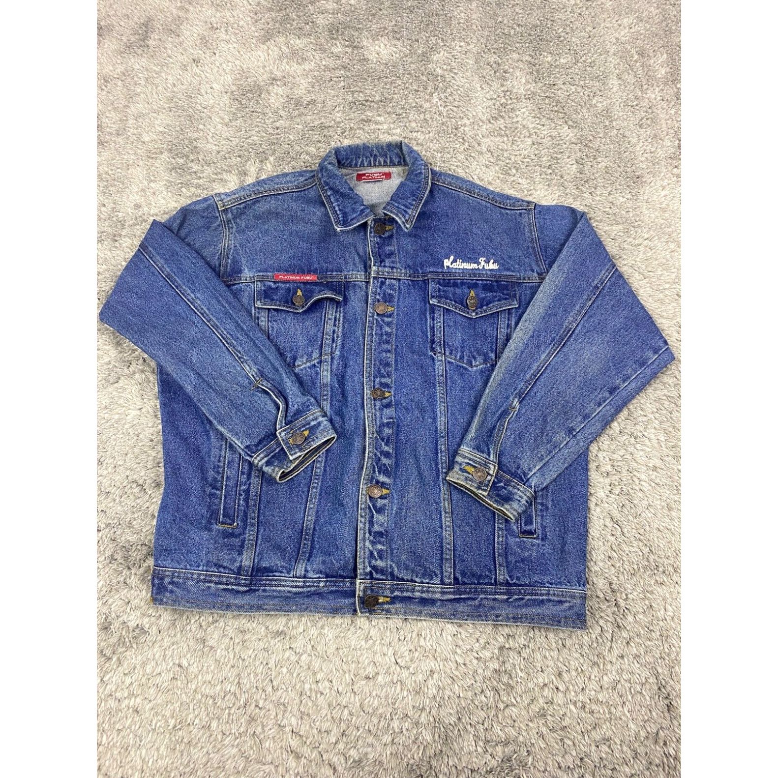 Fubu Vtg Fubu Denim Jacket Womens 16 Platinum Fat Albert 90s Hip Hop ...