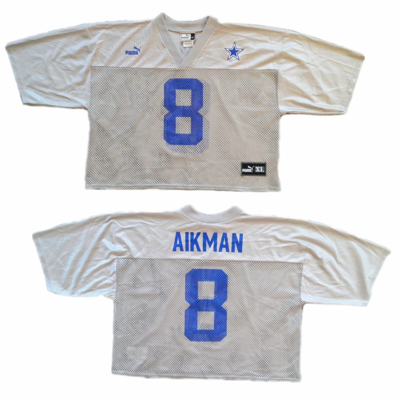 Vintage Vintage NFL Dallas Cowboys Aikman 8 Cropped Puma Jersey | Grailed
