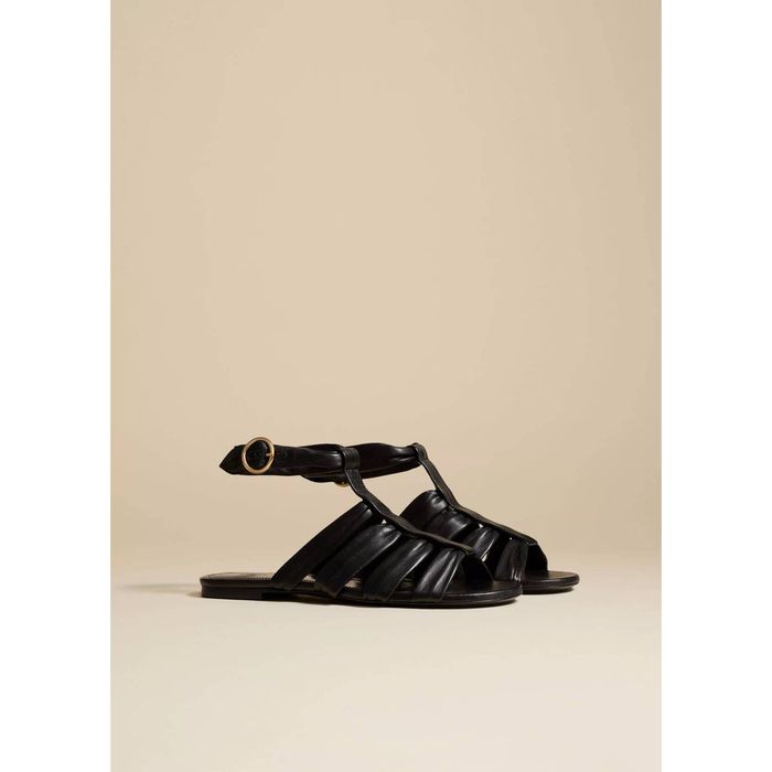 KHAITE Perth Flat Sandal In Black | Grailed