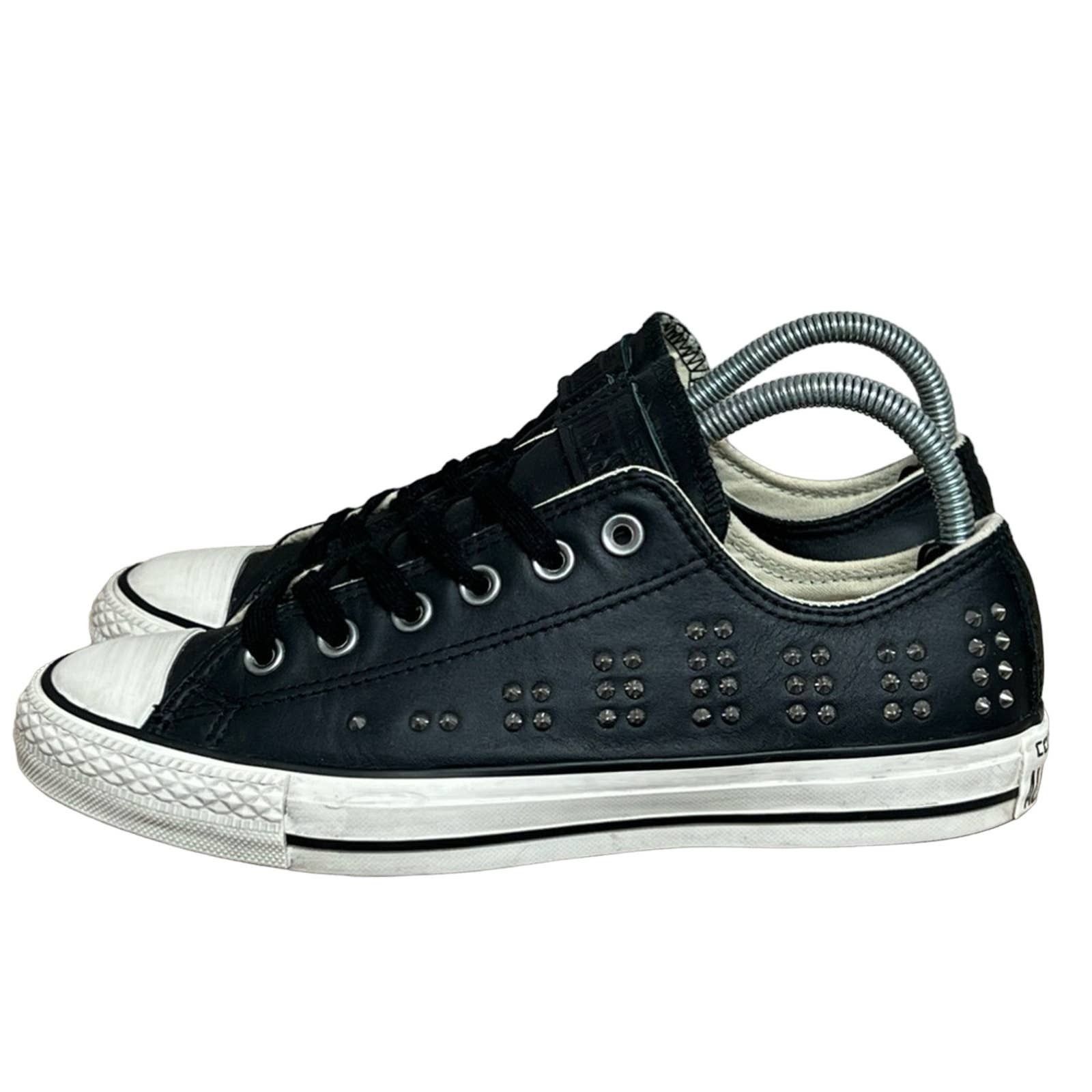 Converse Converse Chuck Taylor Spike Studded Black Leather Low Women ...