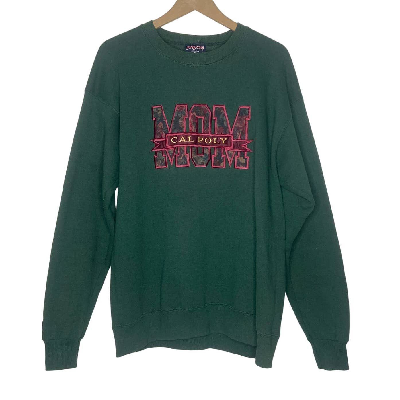 Collegiate × Jansport × Vintage Cal Poly Mom Green Crewneck | Grailed