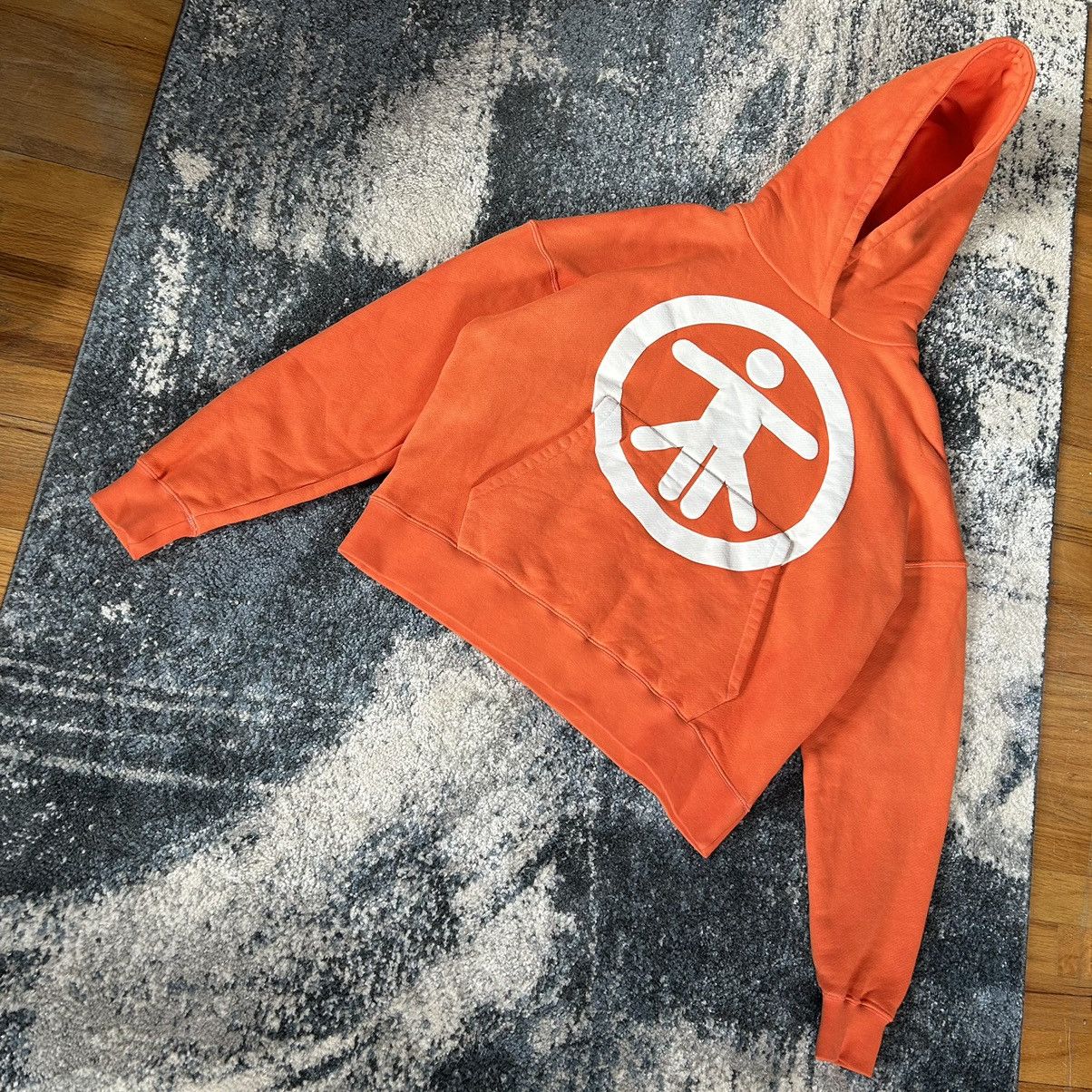 Underground ORANGE AELiZA iNDiViDUAL SYMBOL CROPPED HOODiE ViTRUViAN MAN | Grailed