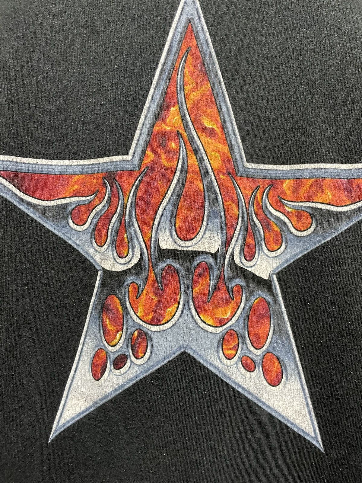 Vintage No Fear fire star vintage graphic tee | Grailed