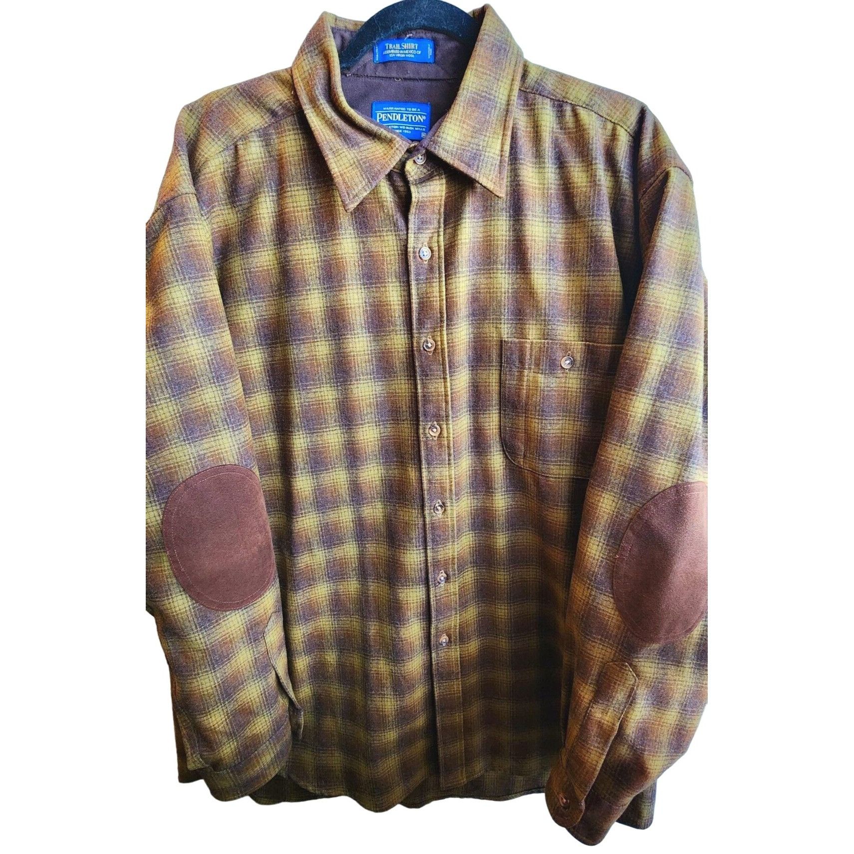Pendleton Mens Pendelton XL Virgin Wool Long Sleeve Trail Shirt SfPf H ...