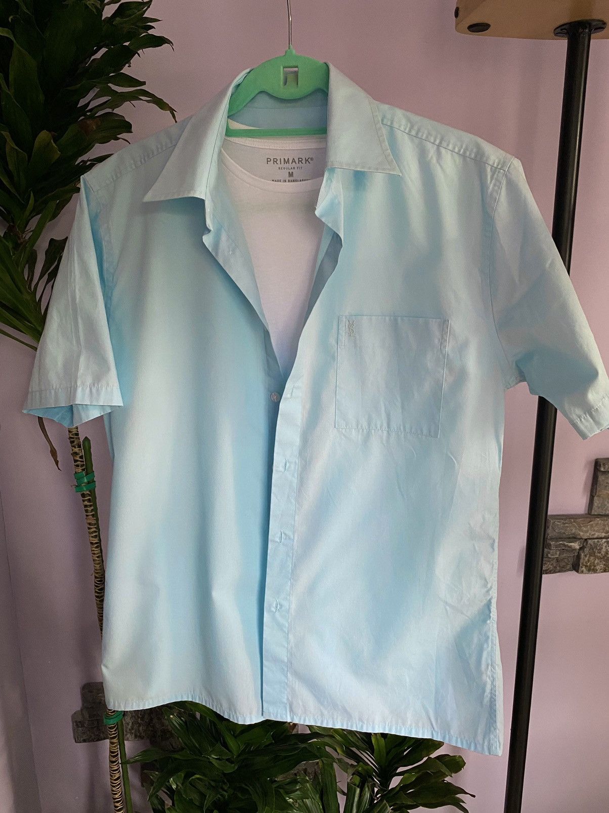 Vintage Blue YSL Shirt Summer | Grailed