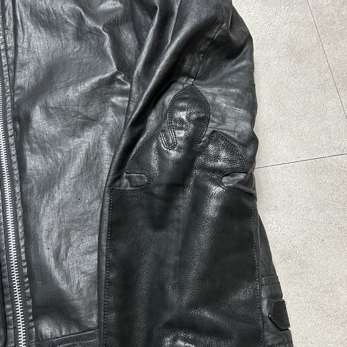 Chrome Hearts Chrome hearts Dagger Zip Leather Flare Elbow Riders ...