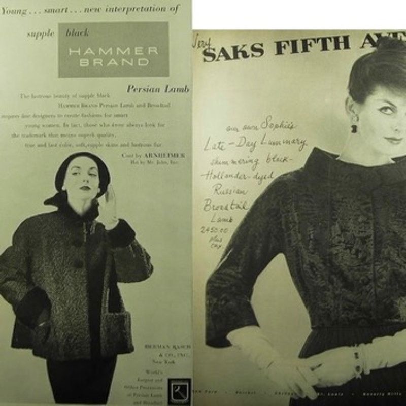 Vintage Vintage Persian Lamb Karakul Mink Collar Swing Coat | Grailed