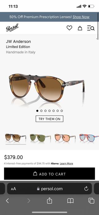 Persol Persol JW Anderson limited addition | Grailed
