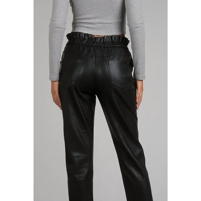 Elan ELAN Faux Leather Pants In Black | Grailed