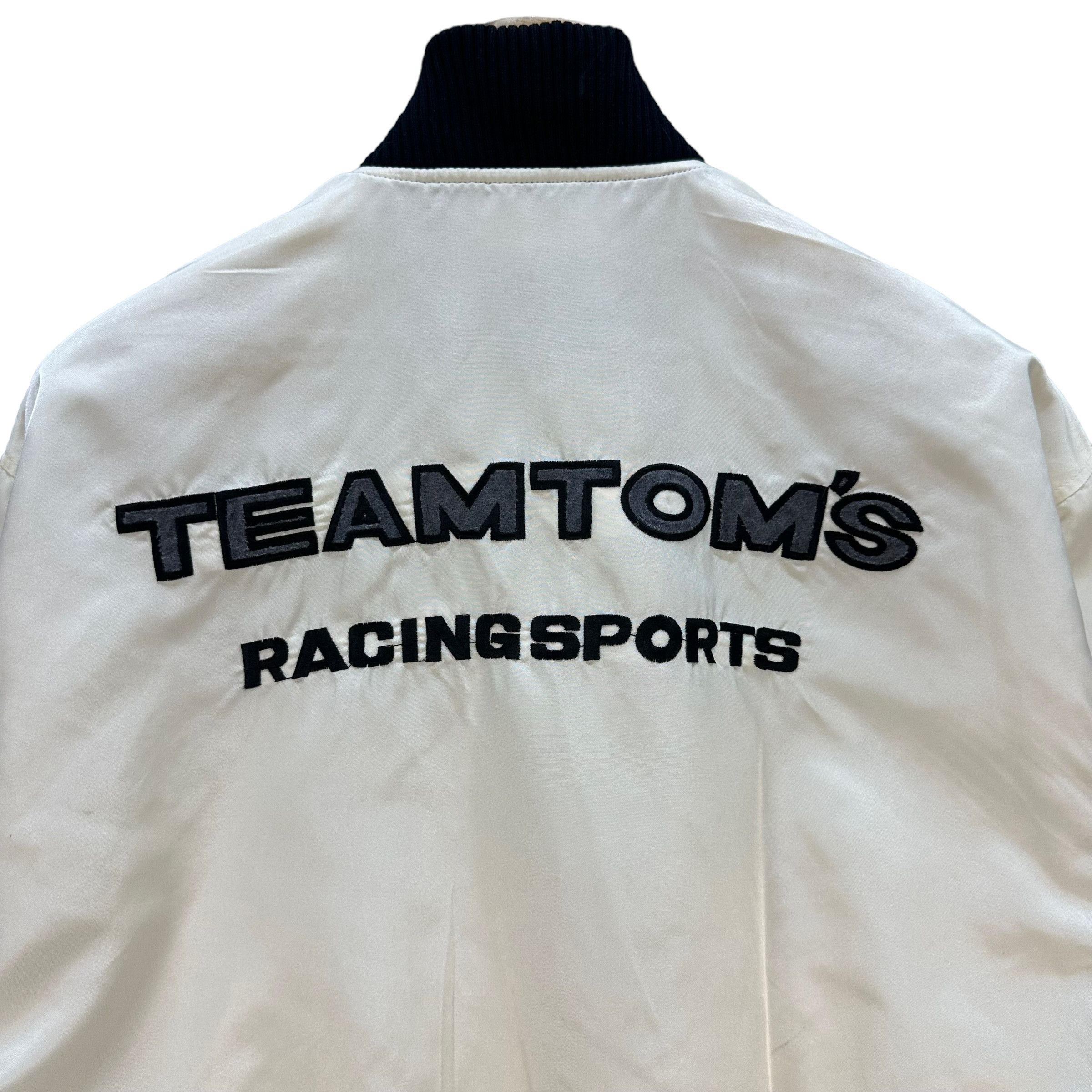 Racing × Toms × Vintage TEAM TOM'S RACING SPORTS BIG LOGO BOMBER JACKET ...