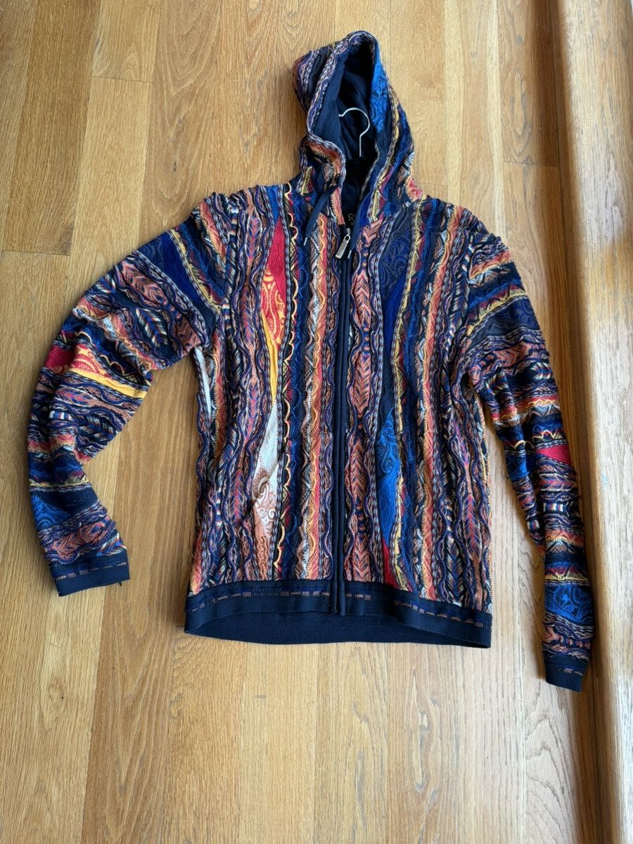 Coogi AUTHENTIC COOGI KNIT ZIP-UP HOODIE | Grailed