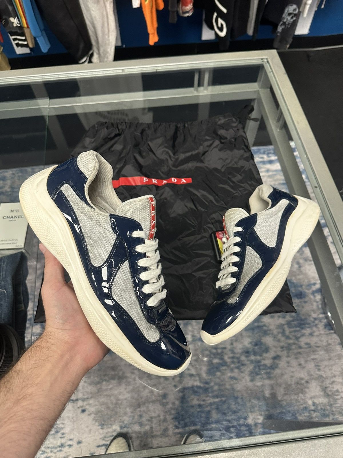 Prada Prada America’s Cup ’Navy Blue Patent Leather’ Size 11M | Grailed