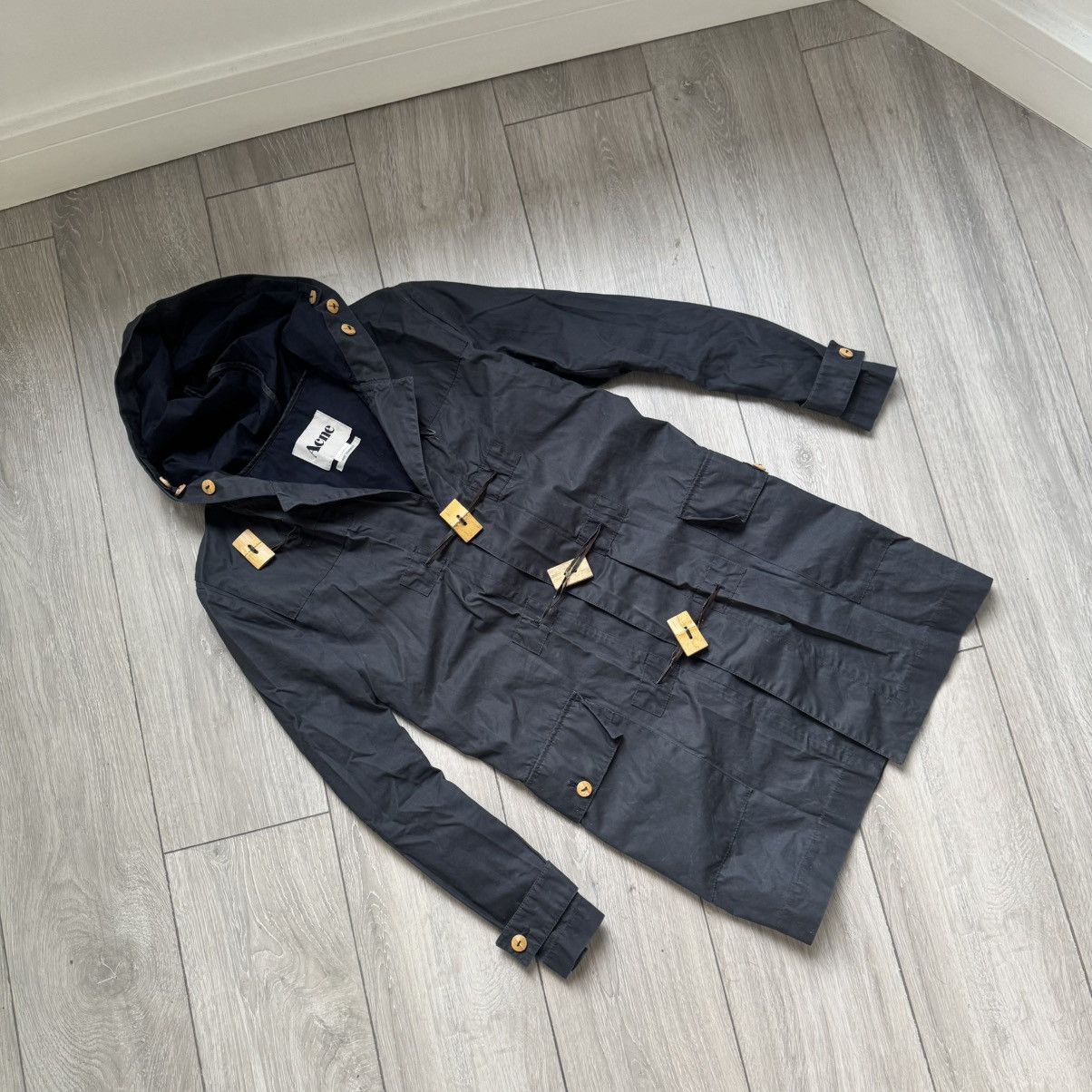 Acne Studios Acne Studios Wailer Man Ss09 Waxed Parka Jacket Acne Studios Acne Studios Wailer Man Ss09 Waxed Parka Jacket