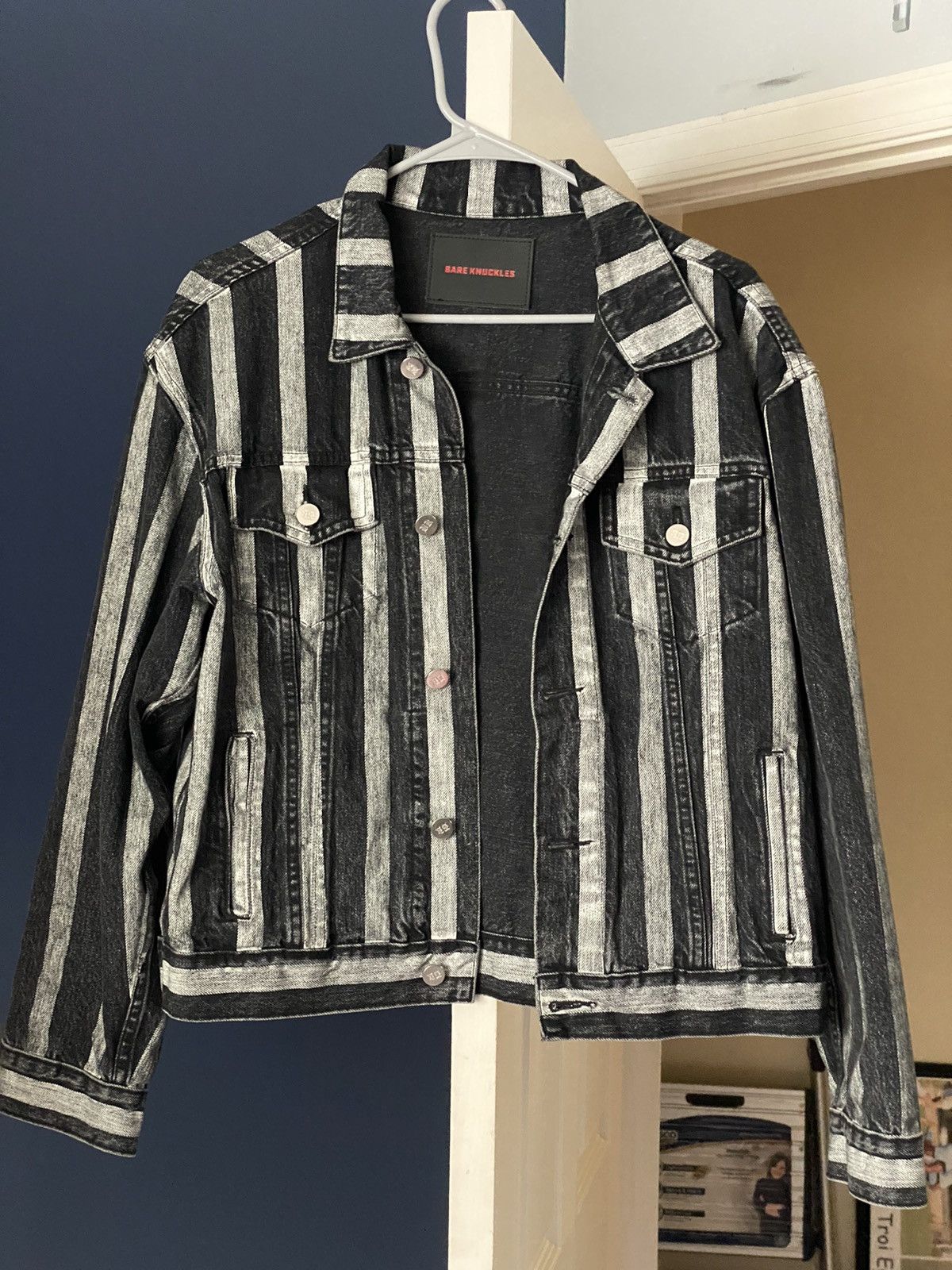 Bare Knuckles Striped Denim Jacket | Grailed