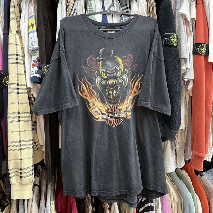 Vintage HARLEY DAVIDSON ARCHIVE SCARY CLOWN TEE 1990s - № 56 | Grailed