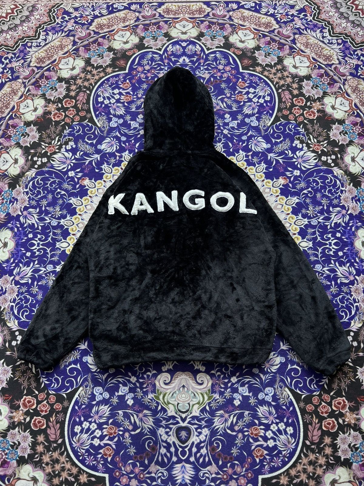 Japanese Brand × Kangol × Streetwear (M) Vintage Kangol Faux Fur Zipper Hoodie Pullover | Grailed