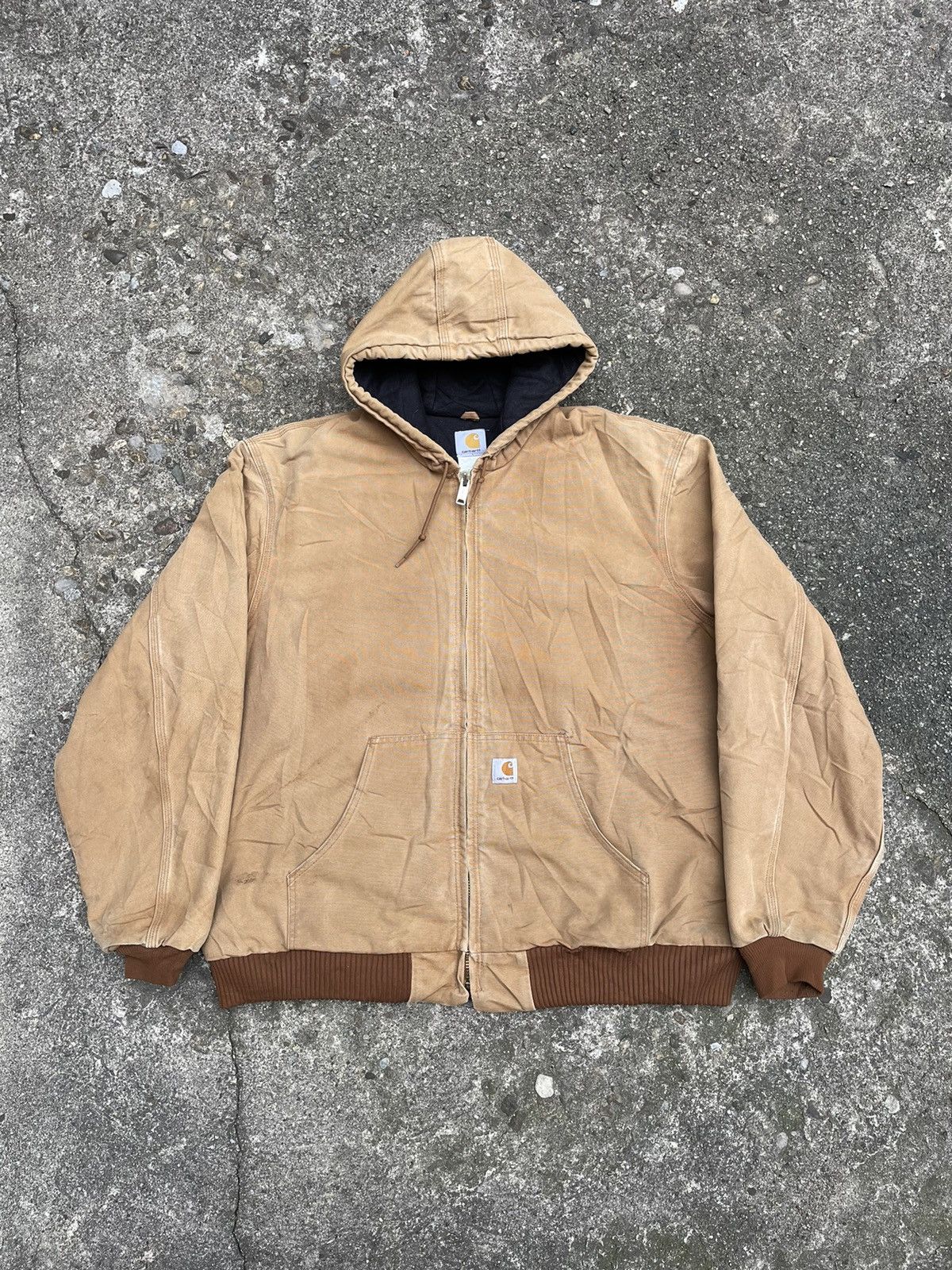 Carhartt × Made In Usa 2000’s Carhartt Heavy Canavs Hooded Work Jacket ...