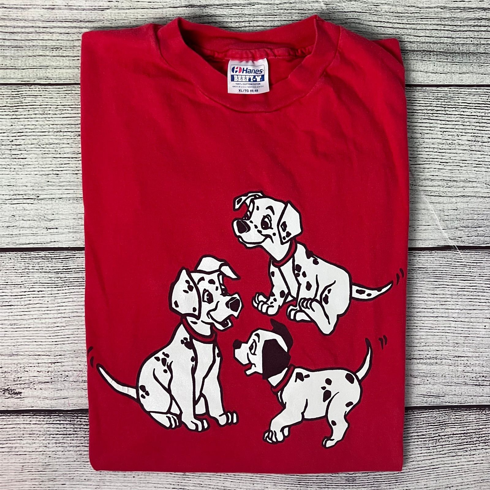 Hanes × Vintage Vintage 1990s 101 Dalmatians Disney Cartoon T-shirt ...