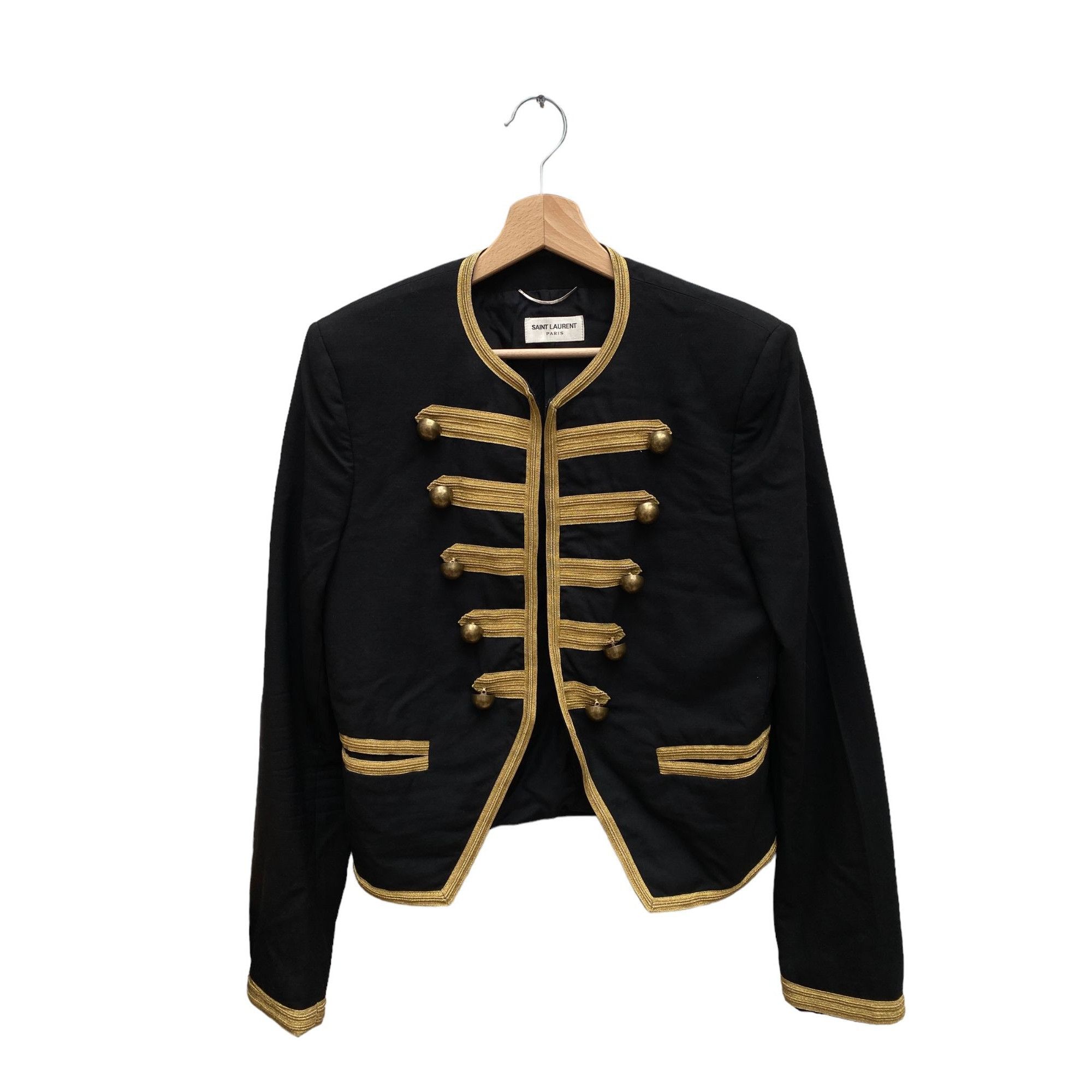 Saint Laurent Paris SS 2015 Black Napoleon Officer Jacket | Grailed
