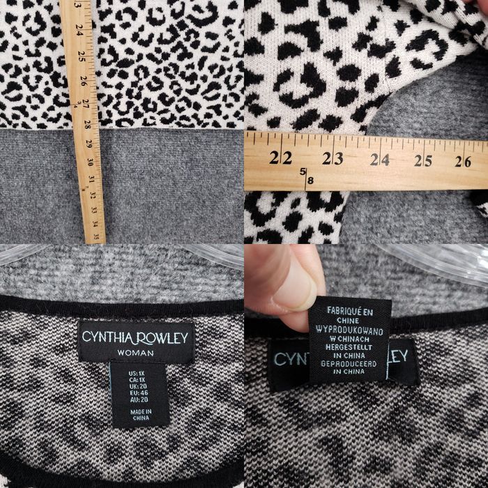 cynthia rowley Cynthia Rowley Top Womens 1X Plus Black White Sweater 1/ ... cynthia rowley Cynthia Rowley Top Womens 1X Plus Black White Sweater 1/ ...