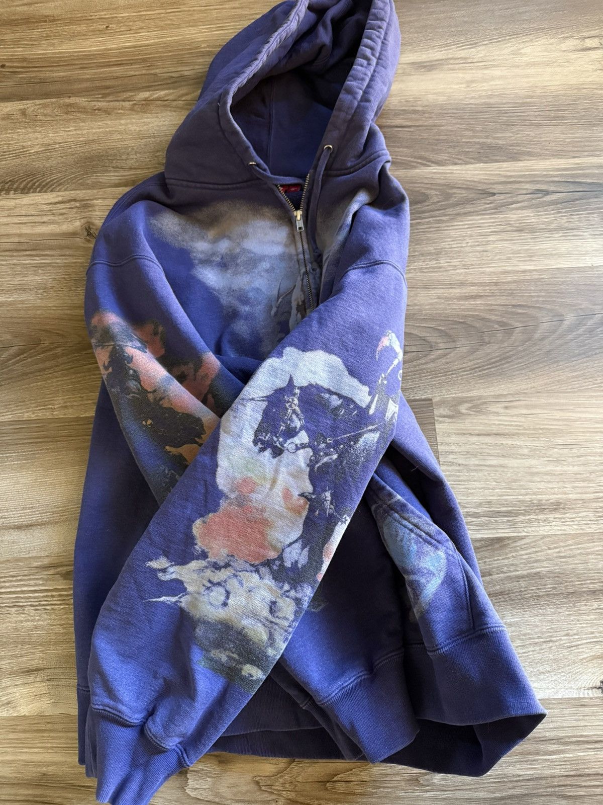 Supreme Supreme Frank Frazetta Zip Up Hooded Sweatshirt Navy sz Med ...