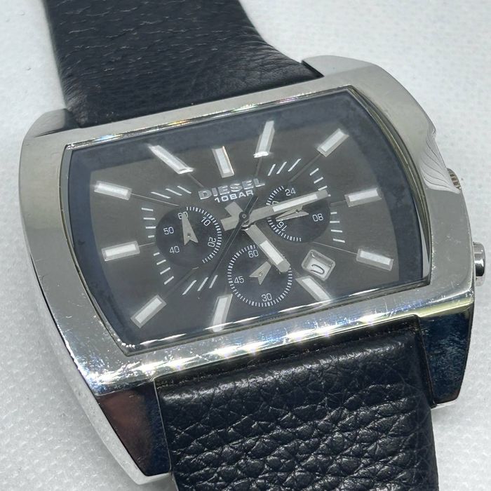 Diesel Diesel 10 Bar DZ-4140 Leather Black Strap Men’s Watch | Grailed