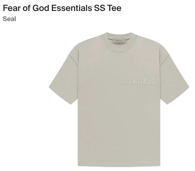 Fear of God Fear of God Essentials SS23 Tee (Seal) | Grailed