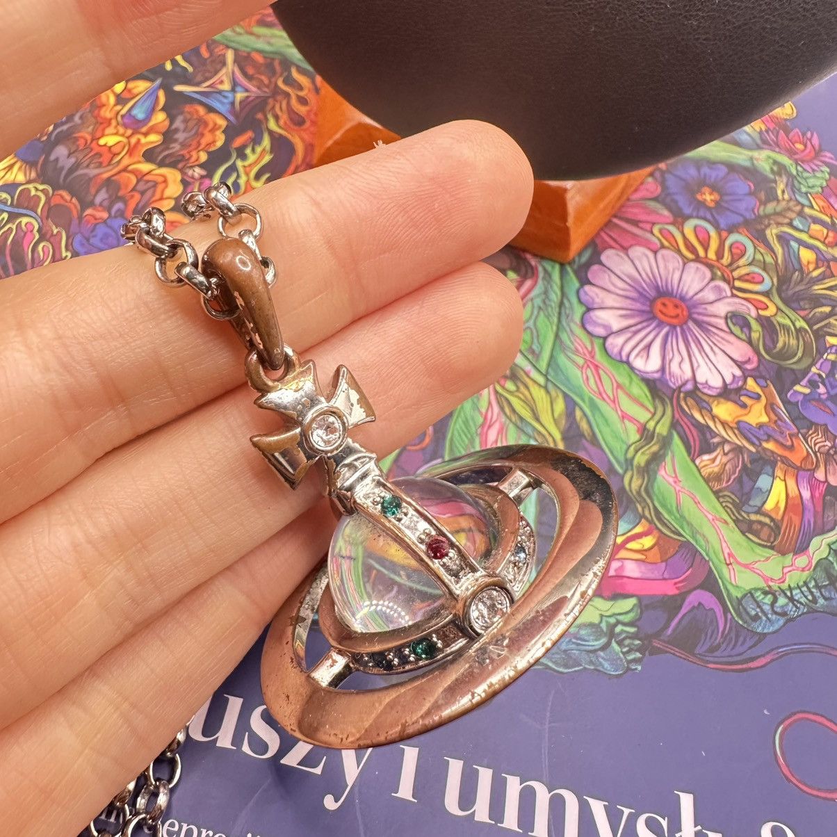 Vivienne westwood large 3d orb necklace store