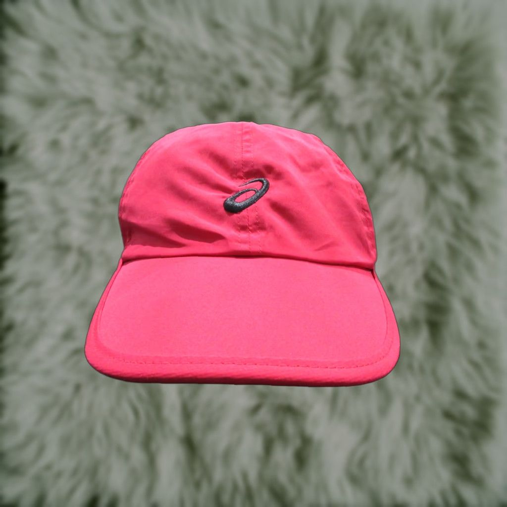 Asics ASICS Baseball Cap Adjustable Pink Gray Lightweight Logo Casual ...