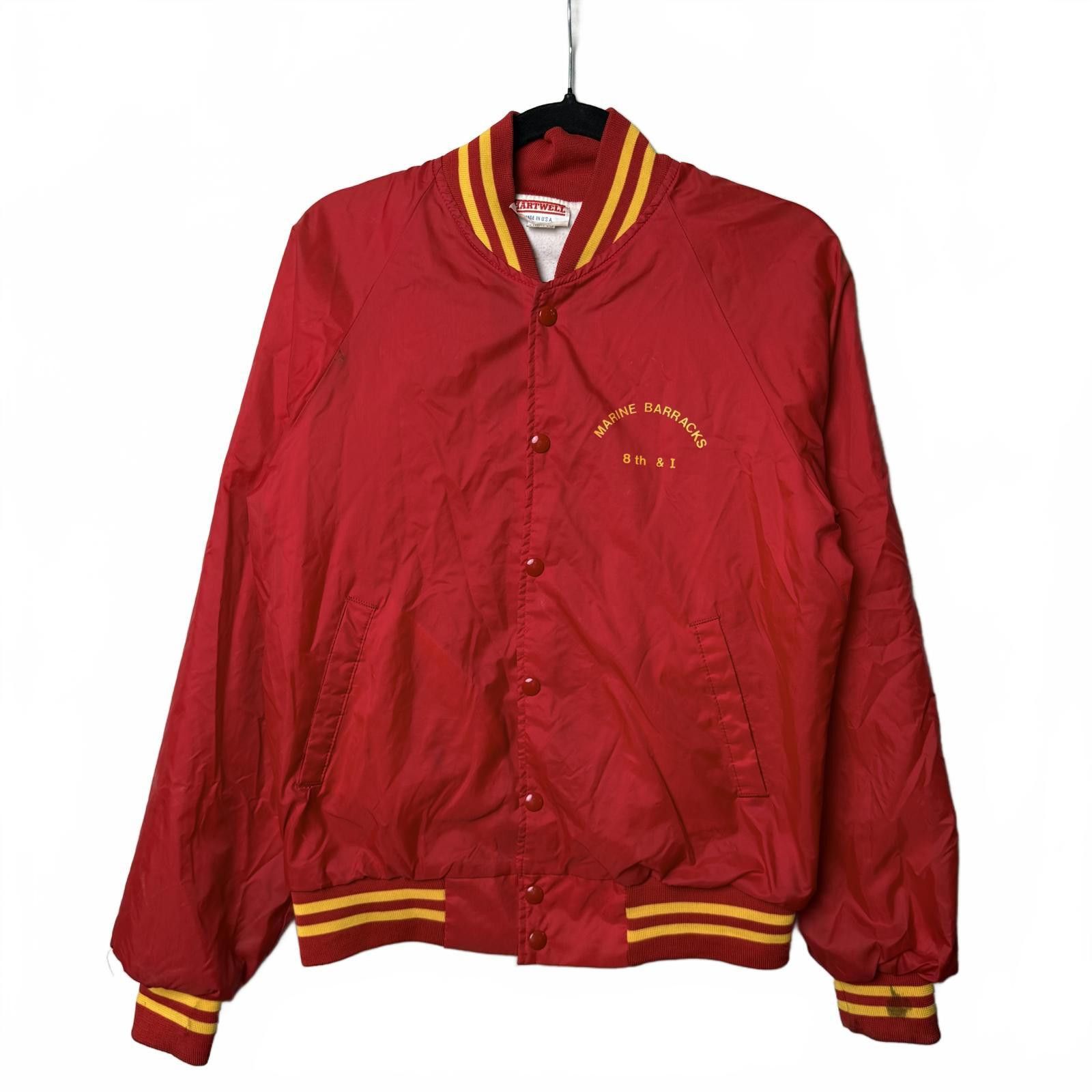 Designer Vintage 1980s USMC Barracks military varsity jacket M | Grailed