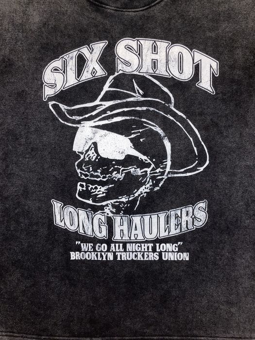 Designer 6Shot Six Shot Long Haulers Heavy Vintage Black Tee Size 2XL ...
