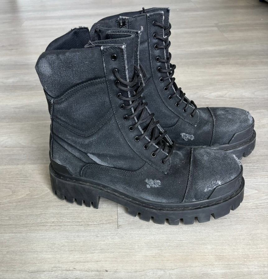 Balenciaga Balenciaga Distressed Strike Boots | Grailed