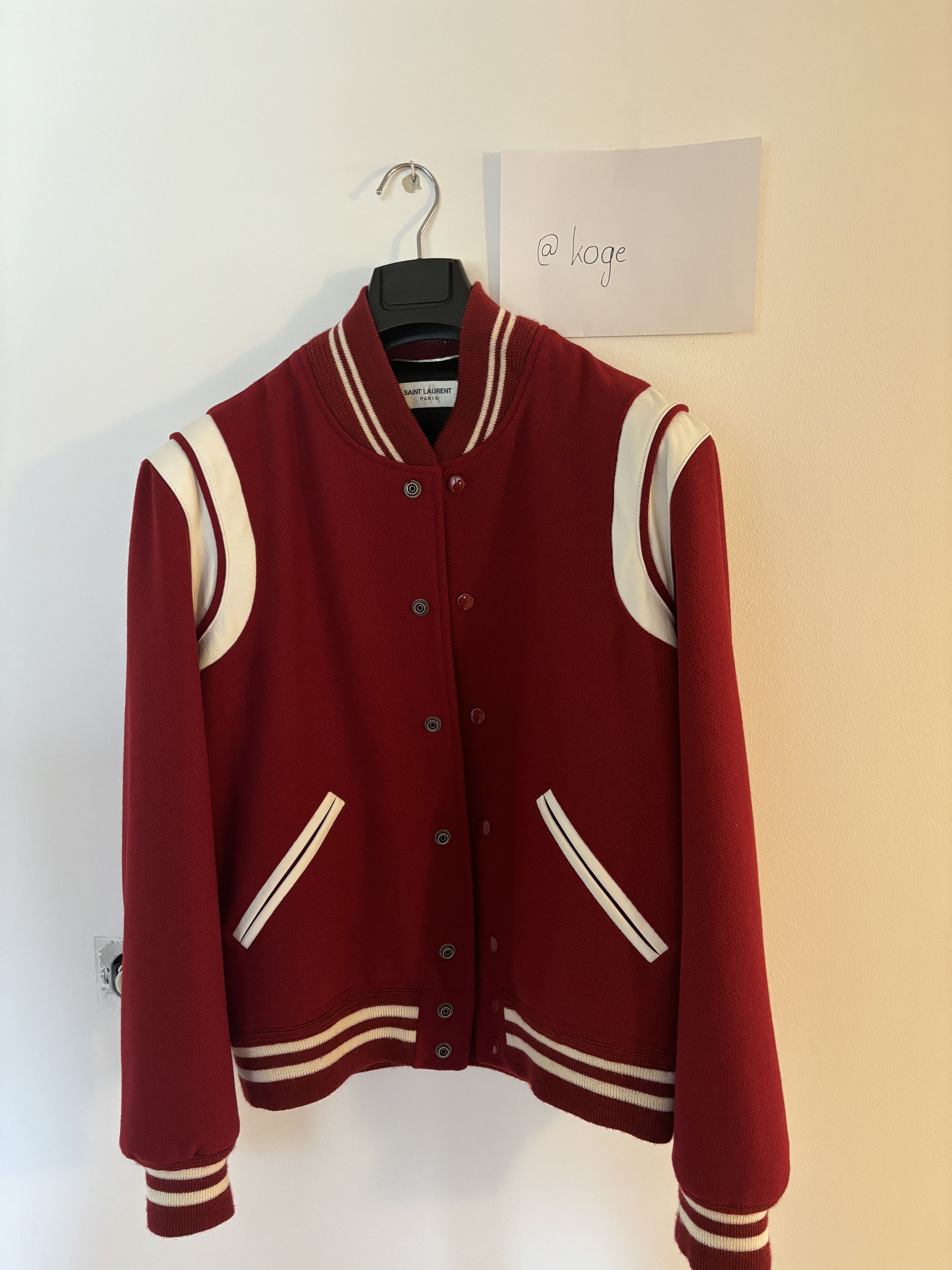Saint Laurent Paris SLP Red Teddy Jacket Size 52 | Grailed