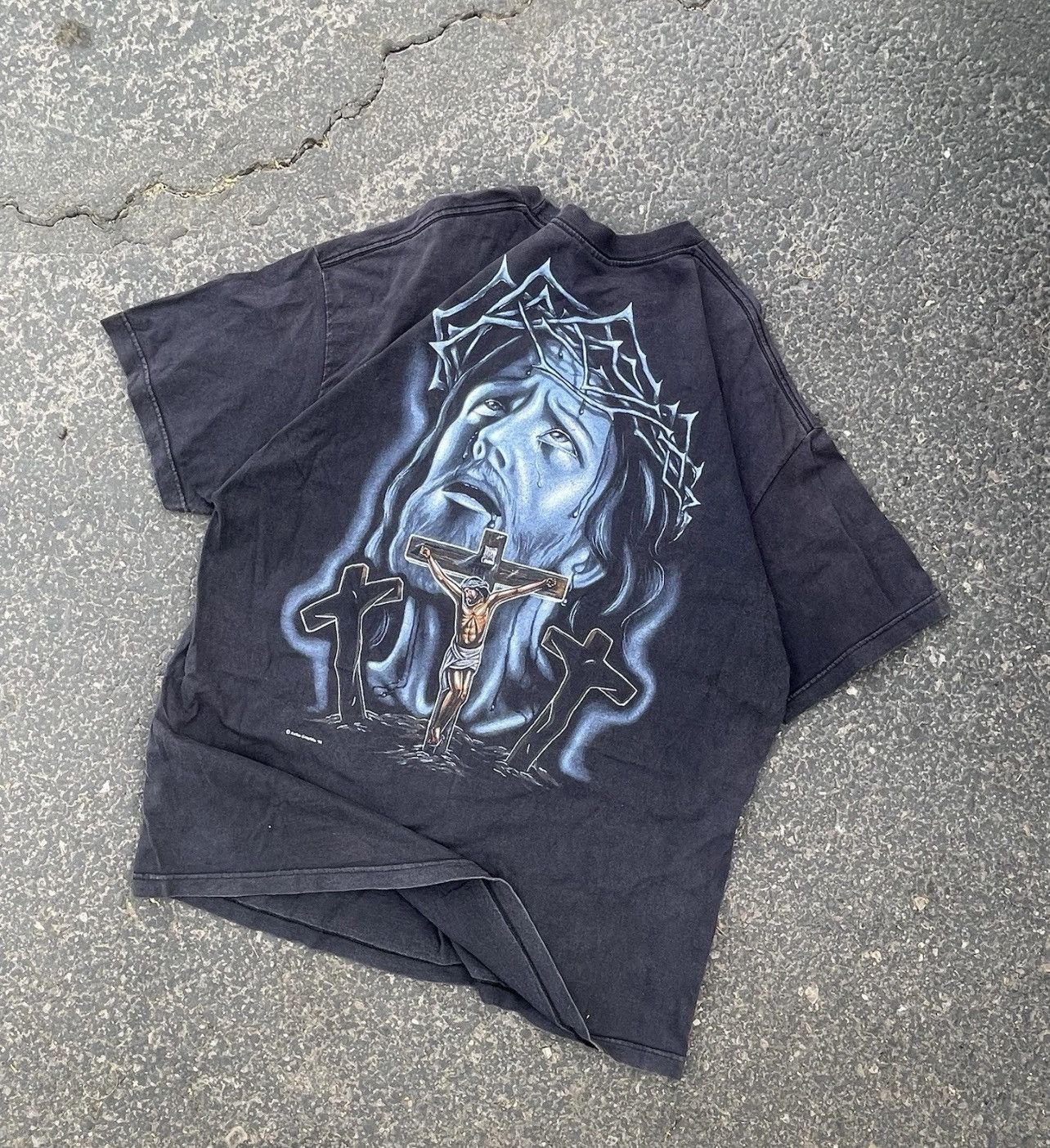 Streetwear × Travis Scott × Vintage 90s Vintage Jesus Christ Cross ...