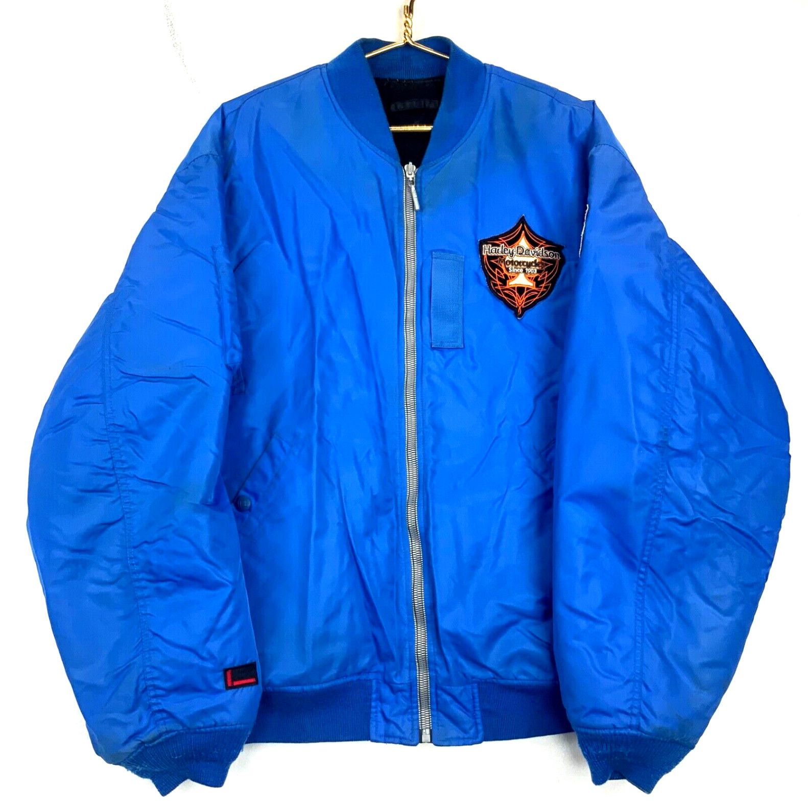 Fubu Vintage Fubu Sport Patched Full Zip Bomber Jacket Size XL Blue Reversible | Grailed