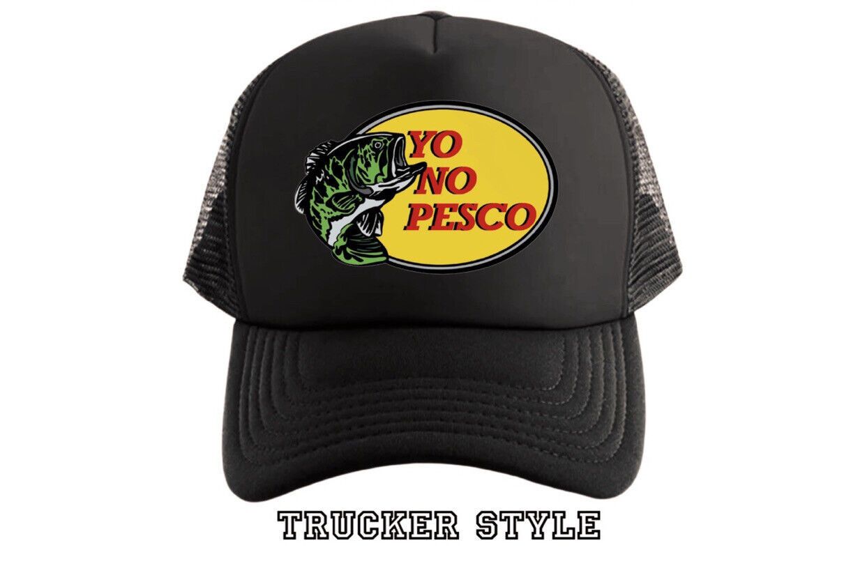 Generic Yo No Pesco Trucker Style Mesh Hat - Black | Grailed