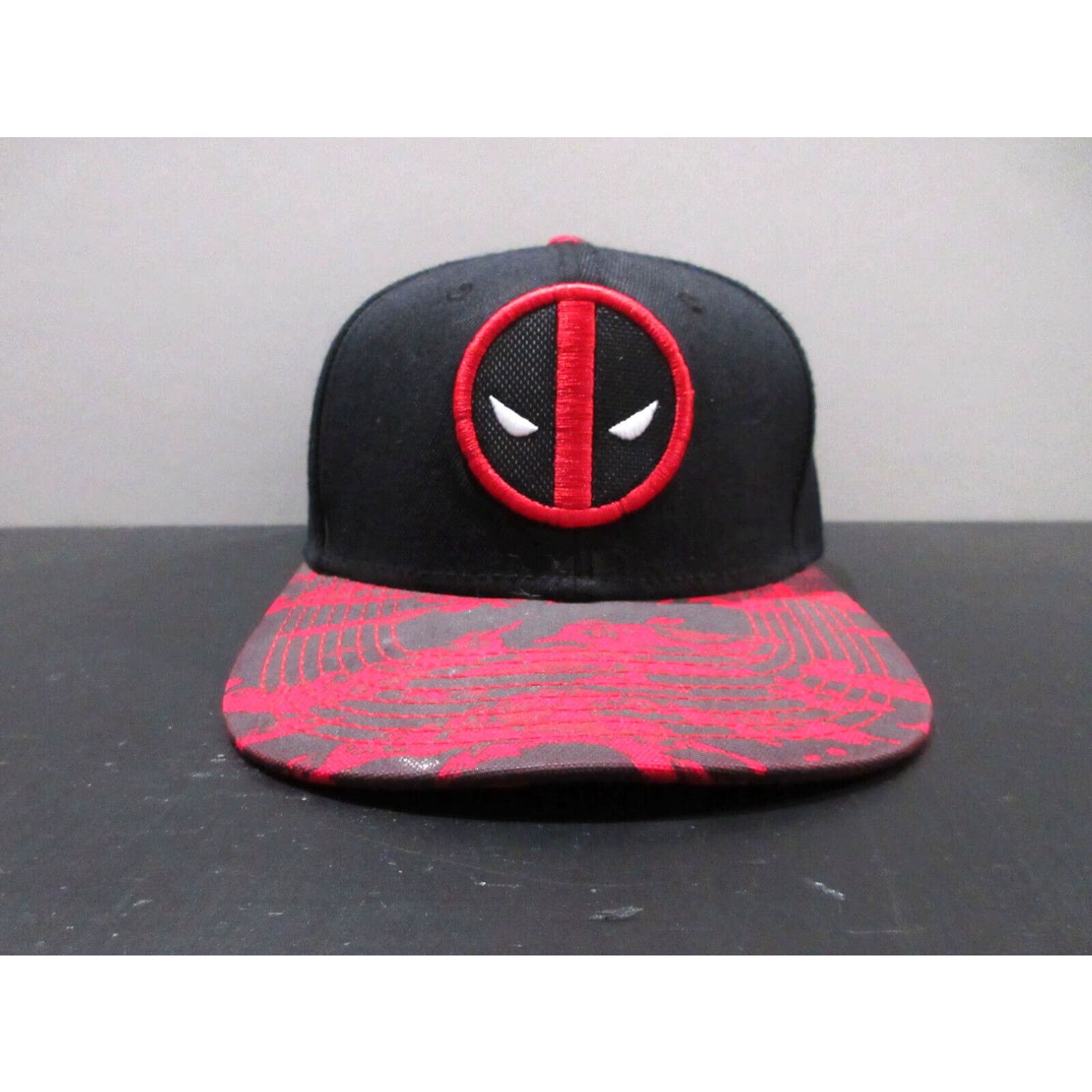 Vintage Deadpool Hat Cap Snap Back Black Red Marvel Comics Super Hero ...