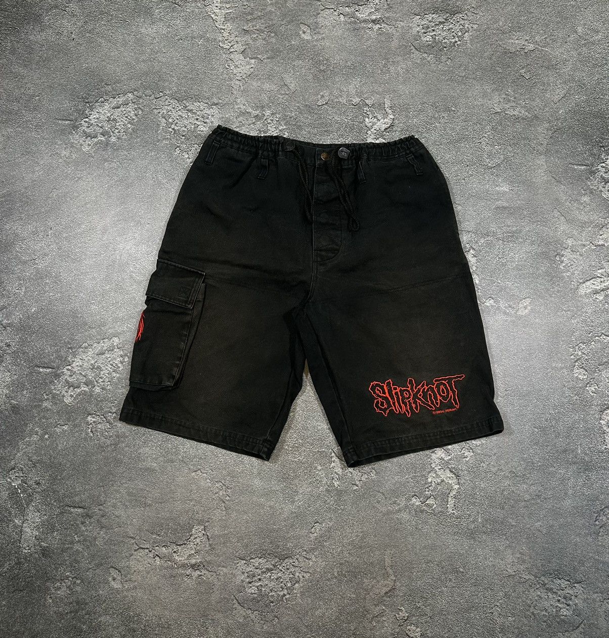 Vintage 2004 Vintage Slipknot Faded Black Cargo Shorts | Grailed