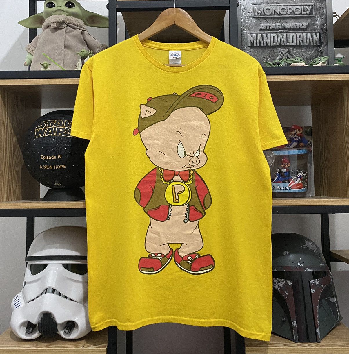 Vintage Vintage Warner Bros Porky Pig Swag Outfit Mirror Big Print ...