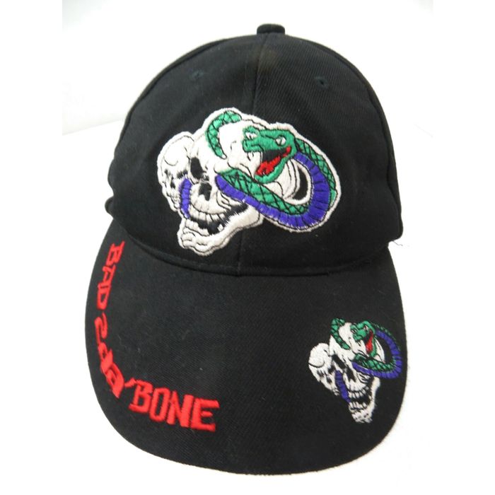 Bones Bad 2 Da Bone Snake Skulls Adjustable Adult Cap Hat | Grailed